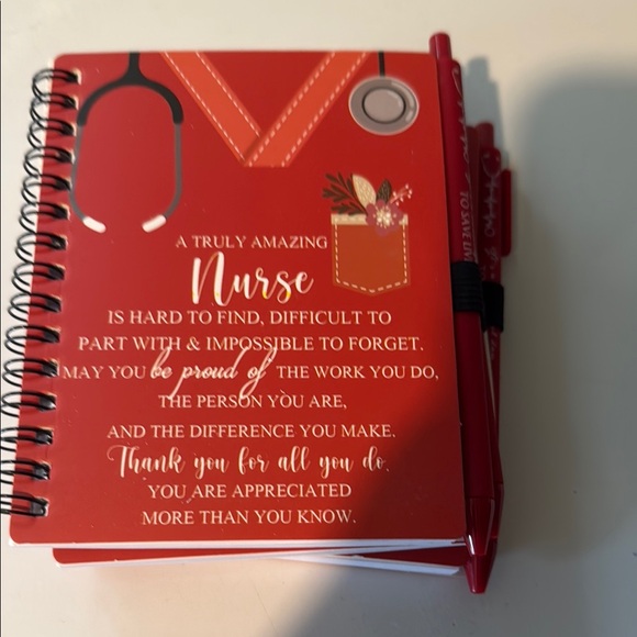 Office | Nurse Appreciation Notebook And Pen Set Red Its A Beautiful ...